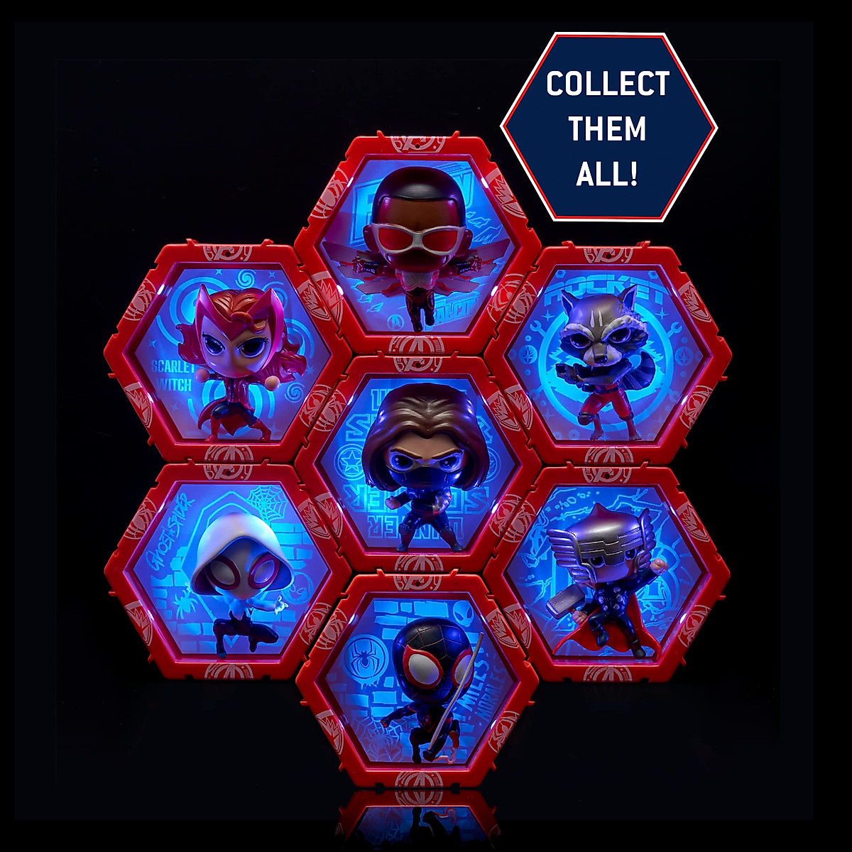 WOW! PODS Spiderman Twin Pack - Light-Up Bobble-Head Figures | Marvel Miles Morales & Spider Gwen, 4 inches