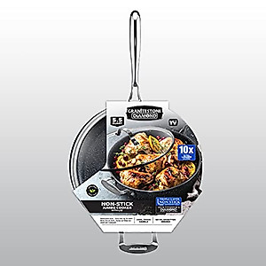 Granitestone Sauté Pan with Lid - 5.5 Quart. Non Stick Deep Frying Pan with Lid, Large Frying Pan, Oven Safe Skillet with Lid, Multipurpose Jumbo Cooker, Stovetop & Dishwasher Safe, 100% PFOA Free