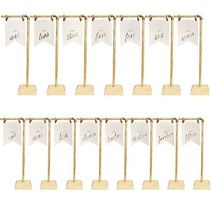 Hannella Table Number Holders , Wedding Table Numbers , Table Numbers for Wedding Reception , Reserved Table Signs , Table Number Stands , Gold Table Number 1-15 , Numbers , Wooden Numbers