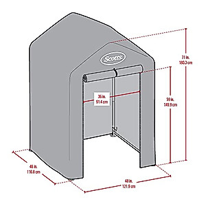 Scotts 4' x 4' x 6' Water-Resistant Pop-Up Deck and Garden Storage Shed Kit