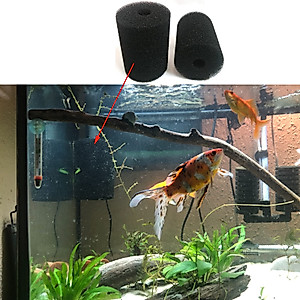 Qzbhct 2 Pack Foam Filter Sponges for Canister Filters and Aquaclear 70/110 Filters X-Large Overflow Filter Box Intake Round Pre-Filter 5.91" x 4.13"