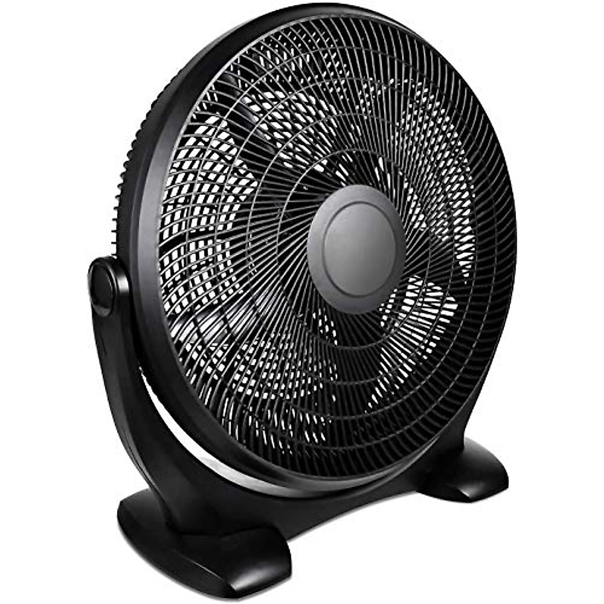 Simple Deluxe 20 Inch 3-Speed Plastic Floor Fans Oscillating Quiet for Home Commercial, Residential, and Greenhouse Use, Outdoor/Indoor, Black (HIFANXFLOOR20PLATICEXPV1)