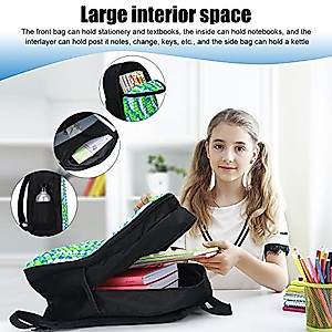 CNRYRIO Large Pop Fidget Backpack Pop It Backpack Cute Kids School Bag 16 Inches for 3-12 Years Boys and Girls Casual Toy Backpack(Tie Dye Green)