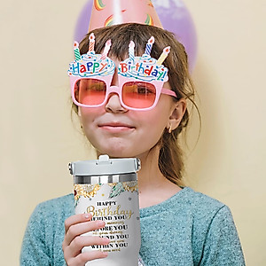 40 Oz Happy Birthday Cups for women Keeps Drinks Hot Cold Ice, Mothers Day Gift for Stainless Steel Birthdays Mug , Birthdays Tumbler for Women with Handle & Straw, Happy Birthday Gifts for Female