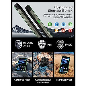 Blackview Rugged Smartphone(2023), BV9300 21GB+256GB/1TB,15080mAh Battery/33W,100 Lumen Flashlight,6.7" FHD+ 120Hz,50MP+32MP, Android 12 Rugged Cell Phone,Rugged Phone Unlocked FPR/FACE ID/NFC/OTG