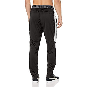 PUMA mens Speed Pants, Black/White, Large US
