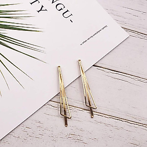 Messen Hair Pins Set Geometric Hair Clips Metal Hairpin Minimalist Hair Styling Jewelry Hair Clamps Accessories Barrettes Gold Bobby Pin for Girl Women (8 Pieces,Style 7)