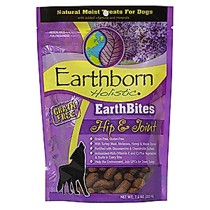 Earthborn Holistic EarthBites Hip & Joint Grain-Free Moist Treats for Dogs, 7.5 Ounce Bag