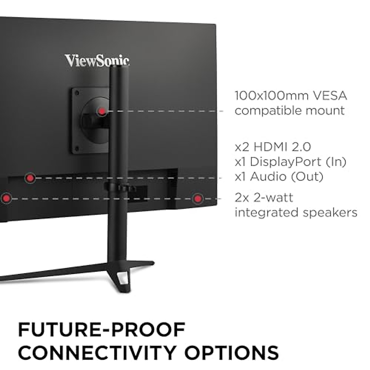 ViewSonic VX2728J-2K 27 Inch Gaming Monitor 1440p 180hz 0.5ms IPS w/FreeSync Premium, Advanced Ergonomics, HDMI, and DisplayPort