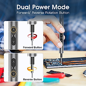 UF-TOOLS Mini Electric Screwdriver Set, 120 in 1 Small Portable Cordless Power Screwdriver Set, with 100 Precision Bits & LED Light & 20-bit Tool Set Handy Repair Tool, for Phone Watch Camera Laptop