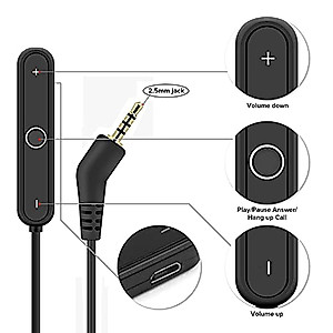 BUTIAO QC3 Bluetooth Adapter, Wireless 5.0 Stereo Audio Adapter Handsfree Receiver for Bose QuietComfort 3 QC3 Headphones