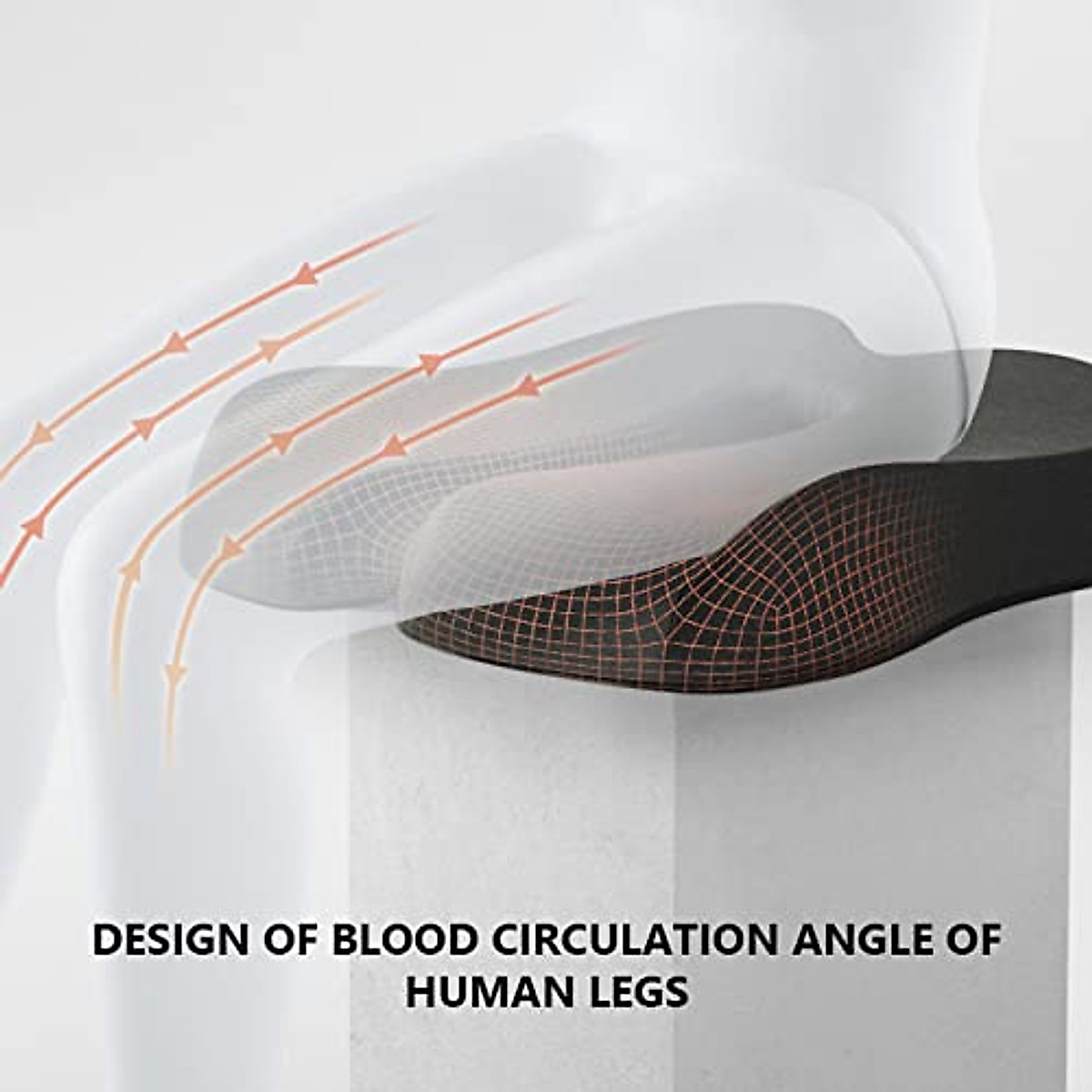 Ergonomic Memory Foam Seat Cushion for Office Chair Cushion Car Seat Cushion,Sciatica and Lower Back Pain Relief Anti Slip Cushion for Wheelchair Truck -Light Grey-47×40×9cm