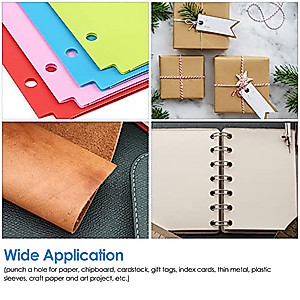 MROCO Hole Punch 1/4" Hole Puncher Single Hole Punch One Hole Punch 1 Hole Punch with Non-Skid Base for Paper, Card, Plastic, Leather, Tag, Chipboard and Art Project, 20 Sheets Punch Capacity, Black