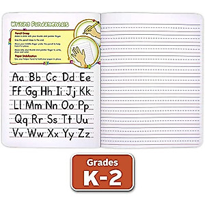 Mead Primary Composition Notebook K-2, 12 Pack Primary Ruled Composition Book, Color May Vary, Grades K-2 Writing Dotted Lined Notebook, 100 Sheets (200 Pages) 489902ELG
