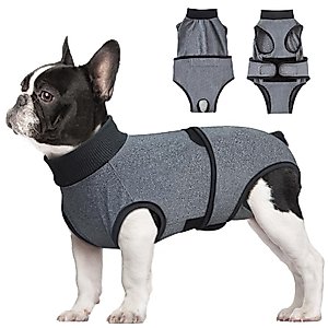 Idepet Dog Recovery Suit for Dogs After Surgery,Onesie Dogs Surgery Suit Female Male Soft Breathable Pet Bodysuit E-Collar & Cone Alternative Surgical Spay Suit Abdominal Anti Licking Wounds (M)
