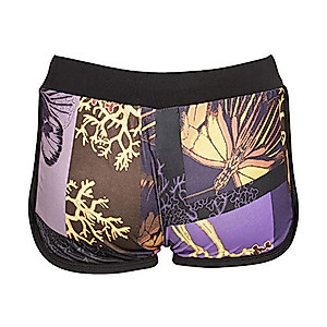 NOROZE Girls Shorts Foral Summer Beach Hot Pants (11-12 Years, Foral Purple)