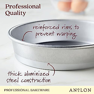 Anolon Pro-Bake Aluminized Steel Bakeware Perforated Pizza Pan, 14 Inch - Silver