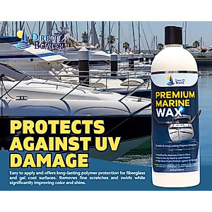 Premium Marine Wax for Boats & RV's with High Gloss Finish - 16 fl oz By Direct 2 Boater