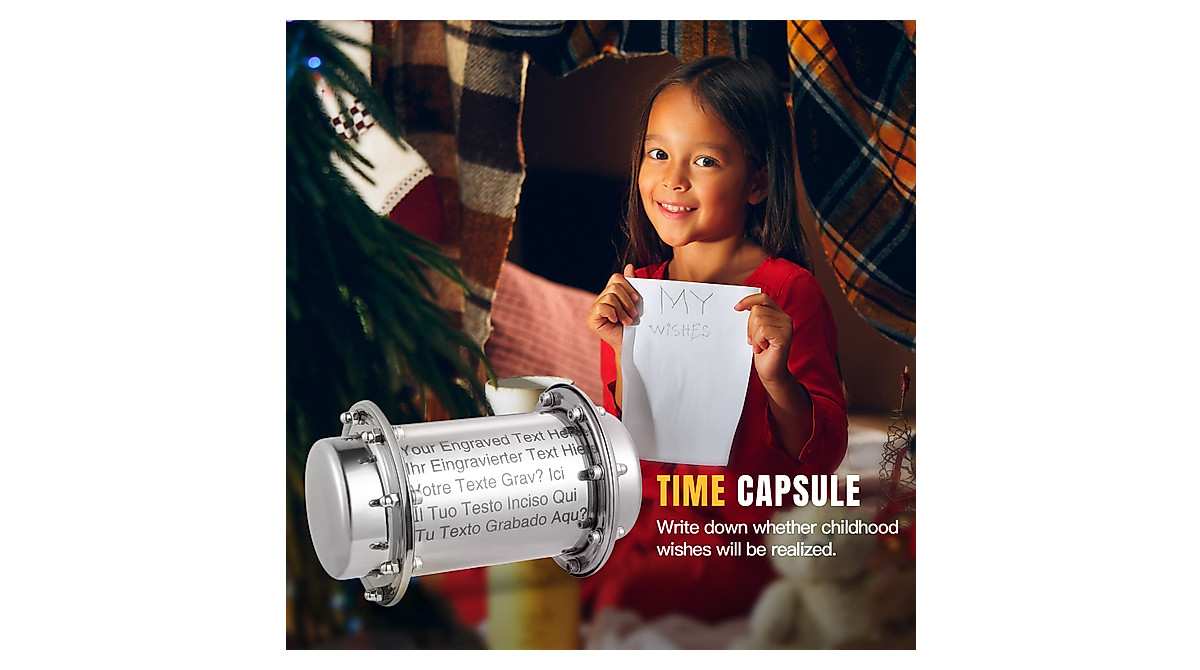 Personalized Engraved Time Capsule - Custom Waterproof
