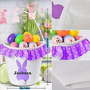 Personalized Easter Baskets for Kids, Easter Basket Bags, Easter Basket Ideas, Easter Basket for Baby Toddler, Easter Hunt Basket, Easter Eggs Basket, Easter Baskets for Gifts Empty - Blue