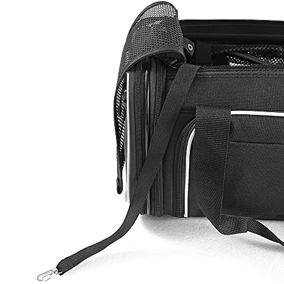 Smiling Paws Pets - Airline Approved Pet Carrier - for Small Pets - TSA Approved - Only 9 Inches Tall - Fits Under All Airplane Seats! (17"x11"x9")