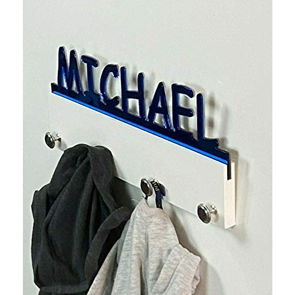 Personalized Coat Hanger Rack Bag Hat Towel Backpack Sweatshirt Jacket Hook Organizer Wall Door Decor, One of A Kind, Custom Made to Order, with Your Name On It!