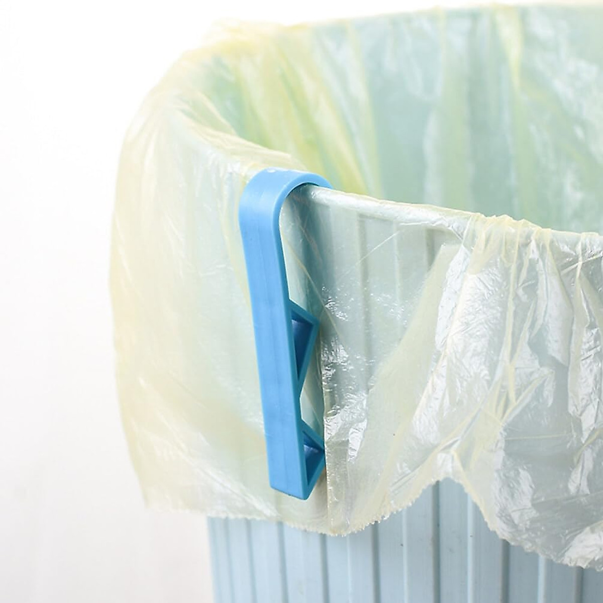 50pcs Plastic Garbage Bin Clip, Washroom Garbage Bag Clips, Plastic Trash Can Clips Waste Basket Bin Clamps Anti-Slip Fixation Clip for Home Office Kitchen,Sturdy Anti-Slip Fixation Clip Holder