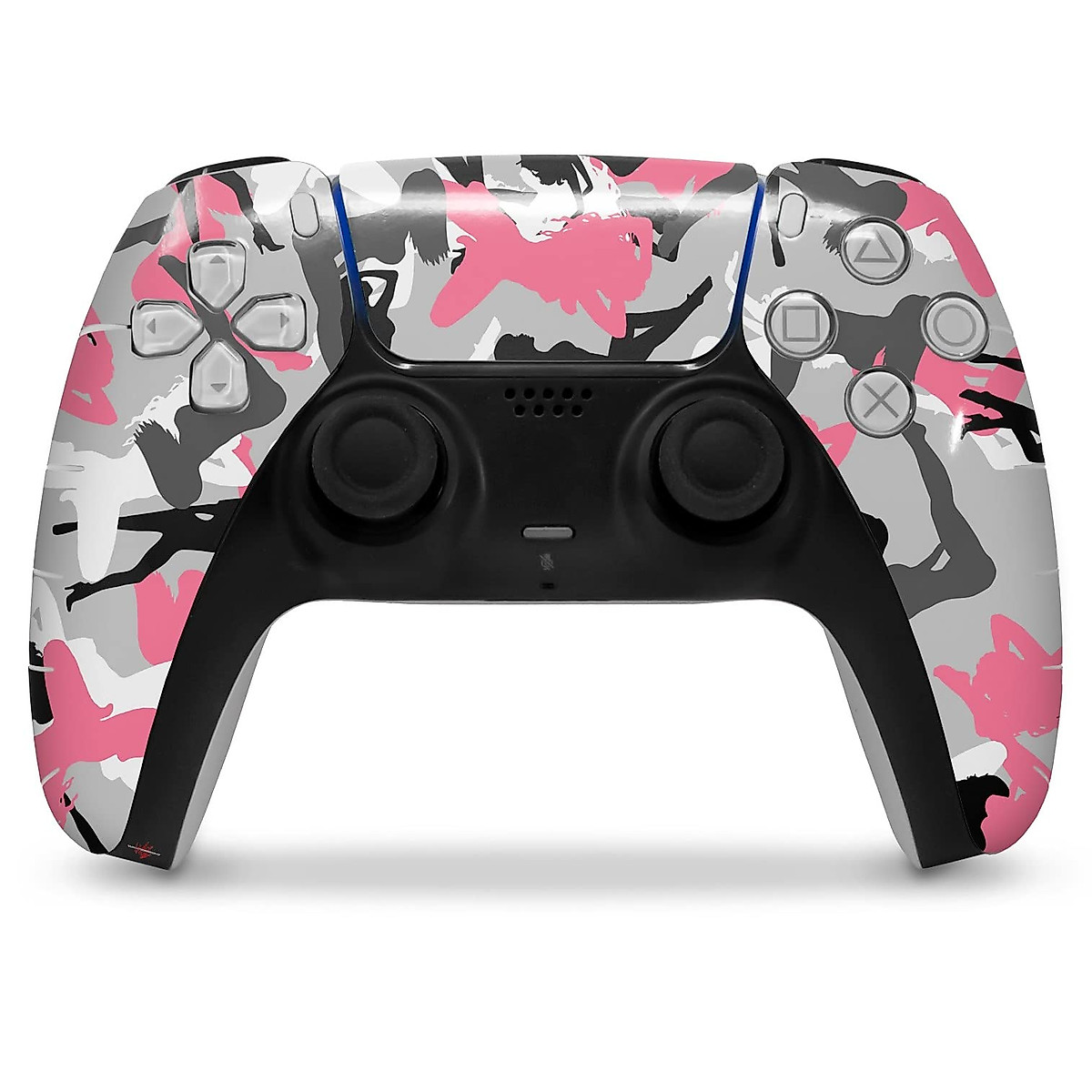 WraptorSkinz Skin Wrap compatible with Sony PS5 DualSense Controller Sexy Girl Silhouette Camo Pink (CONTROLLER NOT INCLUDED)