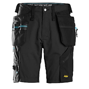 Snickers Workwear LiteWork Lightweight Work Shorts with Holster Pockets 6110 Black