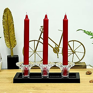 Zest Candle 12-Piece Taper Candles, 10-Inch, Red Straight