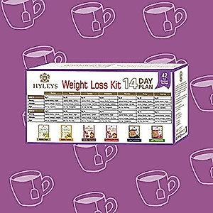 Hyleys 14 Day Weight Loss Tea - 42 Tea Bags (1 Pack), Detox Tea for Cleanse (100% Natural, Sugar Free, Gluten Free and Non-GMO)