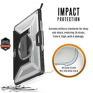 URBAN ARMOR GEAR UAG Designed for Microsoft Surface Pro 7 Plus/Pro 7/Pro 6/Pro 5 (LTE)/Pro 4 Case Plasma w/Hand Strap & Shoulder Strap Feather-Light Rugged Military Graded Protective Cover Ice