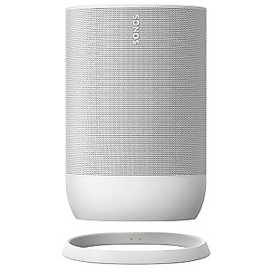 Sonos Move - Battery-Powered Smart Wi-Fi and Bluetooth Speaker with Alexa Built-in - Lunar White (2-Pack)