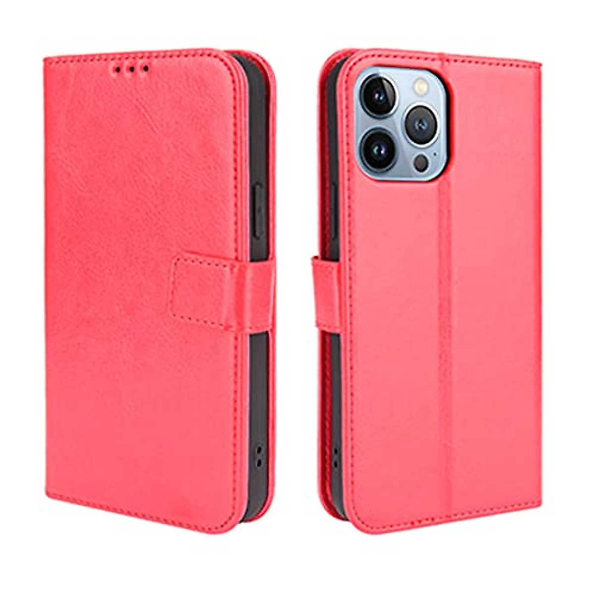 MojieRy Phone Cover Wallet Folio Case for Oppo Reno 2, Premium PU Leather Slim Fit Cover for Reno 2, 3 Card Slots, Feel Good, Red