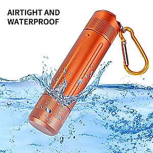 Smell Proof Container Airtight Stash Jar, Aluminum Alloy Herb Container Waterproof Storage Container with Carabiner, Multipurpose Smell Proof Jar for Outdoors