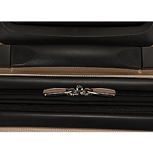 Rockland London Hardside Spinner Wheel Luggage, Champagne, 3-Piece Set (20/24/28)