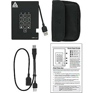 Apricorn 4TB Aegis Fortress FIPS 140-2 Level 2 Validated 256-Bit Encrypted USB 3 External SSD (A25-3PL256-S4000F)