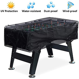 Foosball Table Cover Soccer Table Cover Protection Waterproof Outdoor/Indoor UV Resistant-63x45x19 inches (LxWxH)