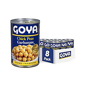 Goya Foods Chick Peas, Garbanzo Beans, 15.5 Ounce (Pack of 8)