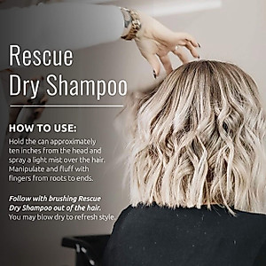 Pure NV Rescue Dry Shampoo For That Needed Pick-Me-Up, Made From Natural Vitamins & Minerals, Keratin, Collagen & Argan Oil Infused To Repair, Restore & Strengthen, Benzene, Paraben, Talc Free 10 Oz.