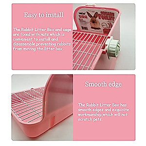 Hamiledyi Rabbit Litter Box,Rabbit Toilet Potty Trainer Corner Litter Pan for Rabbits Bunny Guinea Pigs Chinchilla Ferret Small Animals