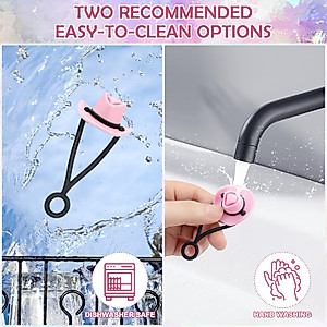 4 Pack Stanley Straw Cover for Stanley Cup 30 40 oz — Hamino Silicone Straw Toppers for Stanley Tumbler, Cowboy Hat Straw Covers Cap for Tumblers 10mm 0.4in Straw for Halloween Women Party Decor