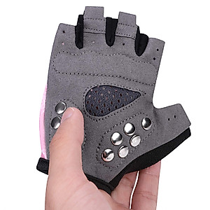 ITODA Kids Fingerless Cycling Gloves Child Riding Half Fingers Sunscreen Anti-UV Protection Touchscreen Cooling Breathable Gloves Sports Non-Slip Grip Bike Golf Outdoor Workout Mittens