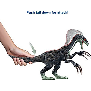 Mattel Jurassic World Dominion Sound Slashin Therizinosaurus Dinosaur Action Figure Toy with Attack Feature and Sounds