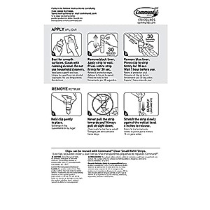 Command Clear Cable Clips - Plastic Adhesive Cord Clips for String Lights, Christmas Decorations, Wall, Office or Home Wires, 20 3M Clear Hooks, 24 Adhesive Strips and Wholesalehome Hook Torpedo Level