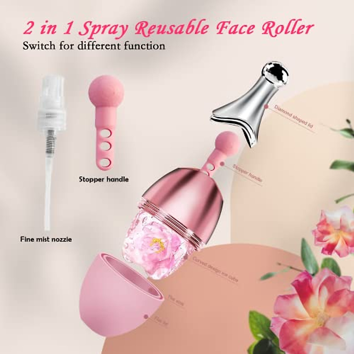 Clearance items for women Ice Roller for Face & eye puffiness relief 2 in 1 (1Pcs,Pink)