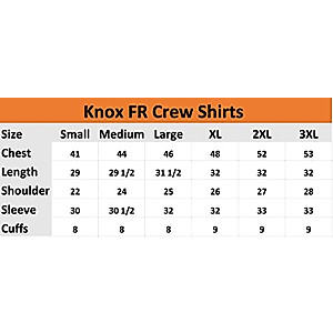 Knox FR Shirts for Men | Double Stitched Long Sleeve Crew Flame Resistant Shirt | NFPA2112 Light Weight Fire Retardant Welding Shirt (Black- Large)