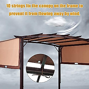 Tangkula 12x9 Ft Outdoor Pergola, Patio Retractable Pergola with Adjustable Sliding Sun Shade Canopy, Heavy-Duty Steel Frame, Patio Furniture Sun Shelter for Backyard Garden Poolside (Brown)
