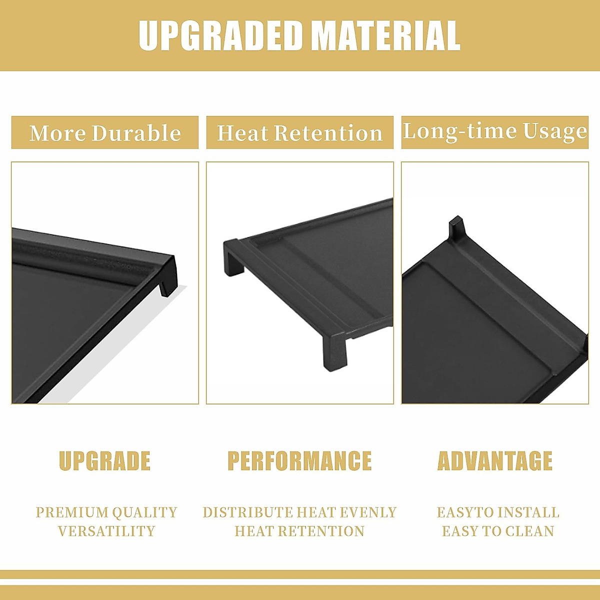 zcafmfzf Upgraded WB31X24738 Griddle for GE Stove Griddle Replacement, More Durable GE Griddle for Gas Cooktop, Safe Uncoated GE Griddle for Stove Top, Non-Stick GE Stove Top Griddle for Gas Stove