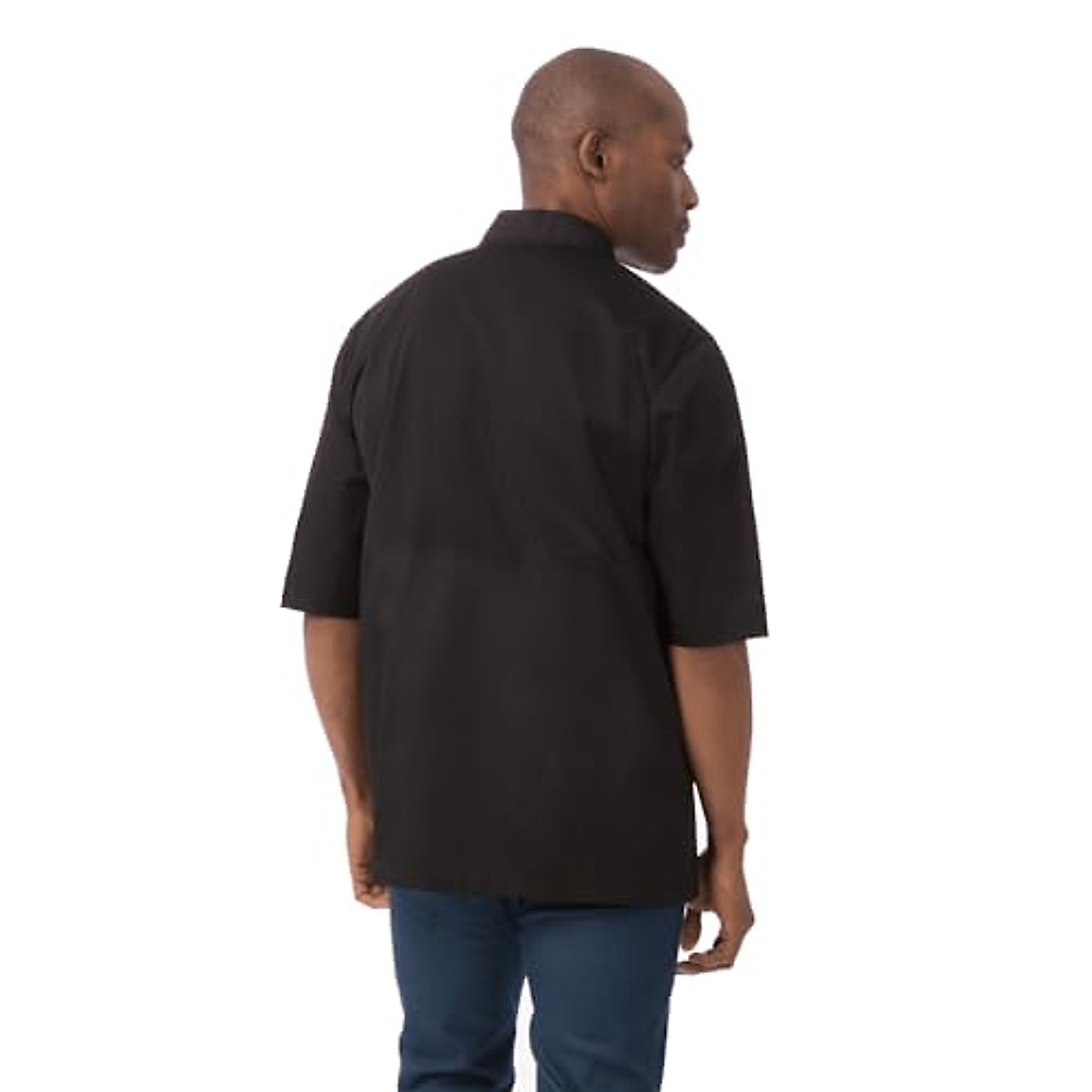 Chef Works Men's Montreal Cool Vent Chef Coat, Black, Large